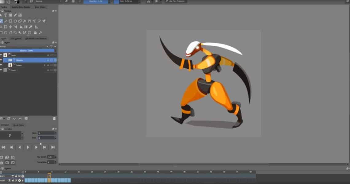 Introdução às ferramentas de animação do Krita 2D - Layer Lemonade
