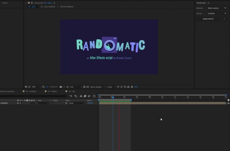 Randomatic: Ferramenta para randomizar propriedades no AE - Layer Lemonade